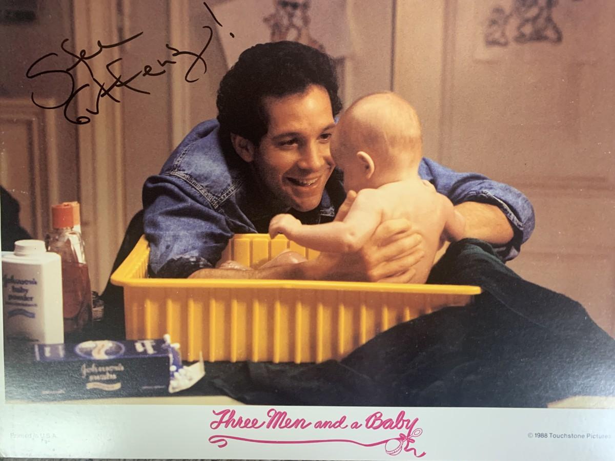 Three Men and a Baby signed lobby card. GFA Authenticated | EstateSales.org
