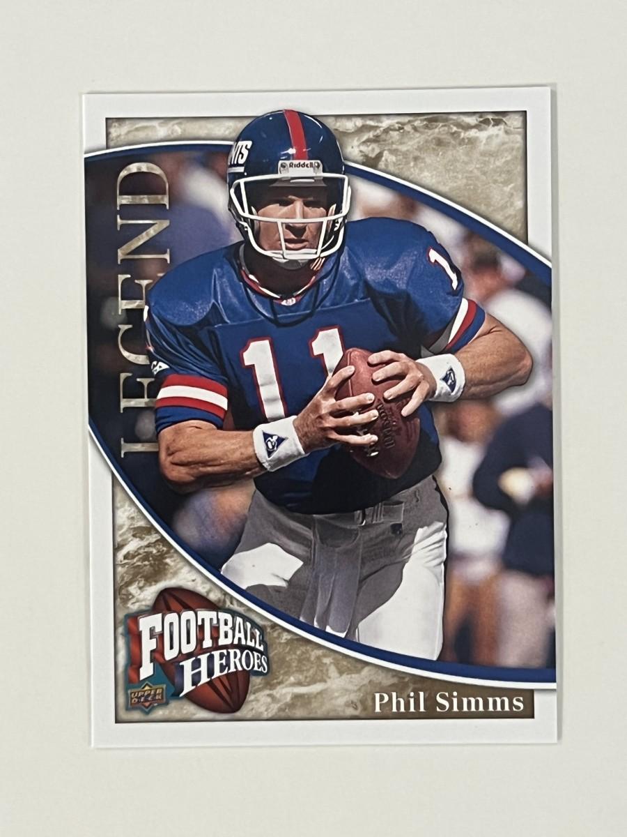 New York Giants Phil Simms 2009 Upper Deck Legend #289 trading card ...
