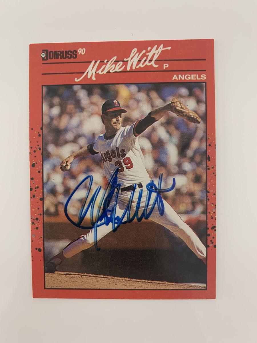 Mike Witt signed baseball card | EstateSales.org