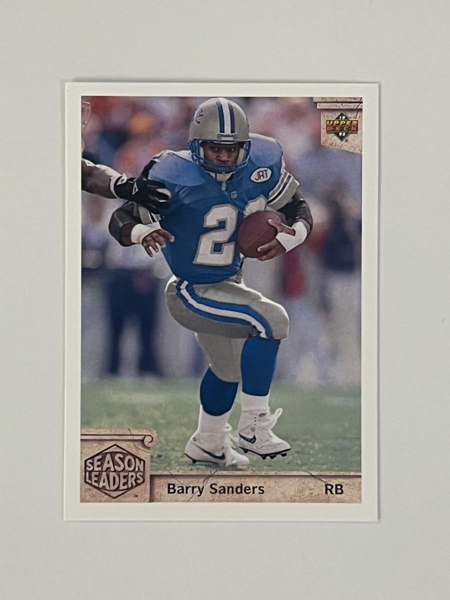 Detroit Lions Barry Sanders 1992 Upper Deck Season Leaders #306 trading ...