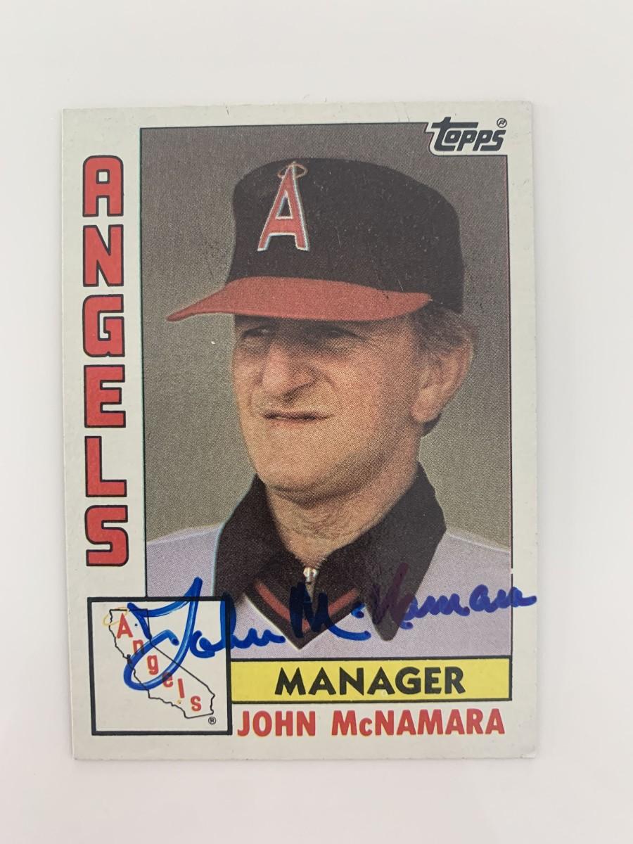 John McNamara signed baseball card | EstateSales.org