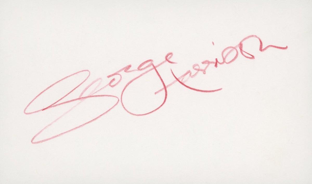George Harrison signature cut | EstateSales.org