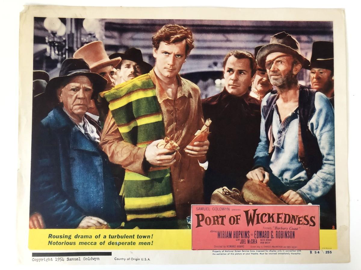 Port of Wickedness original 1954R vintage lobby card on heavy card ...