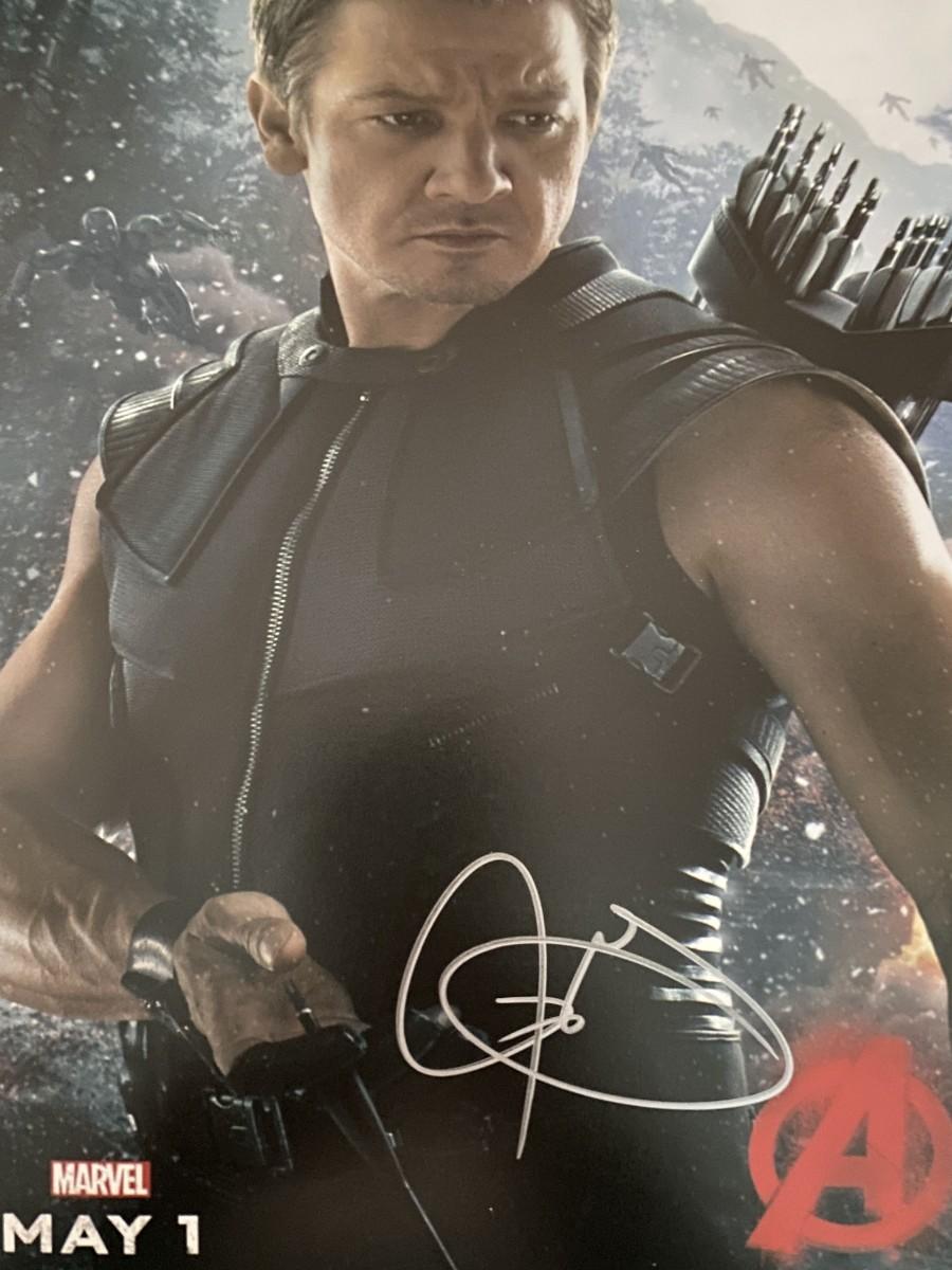 Avengers: Age of Ultron Jeremy Renner signed movie photo | EstateSales.org