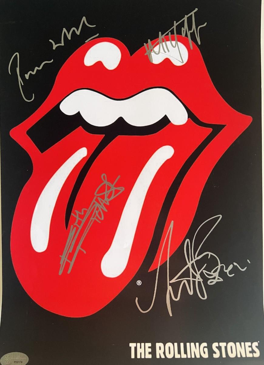 Rolling Stones band signed mini poster | EstateSales.org