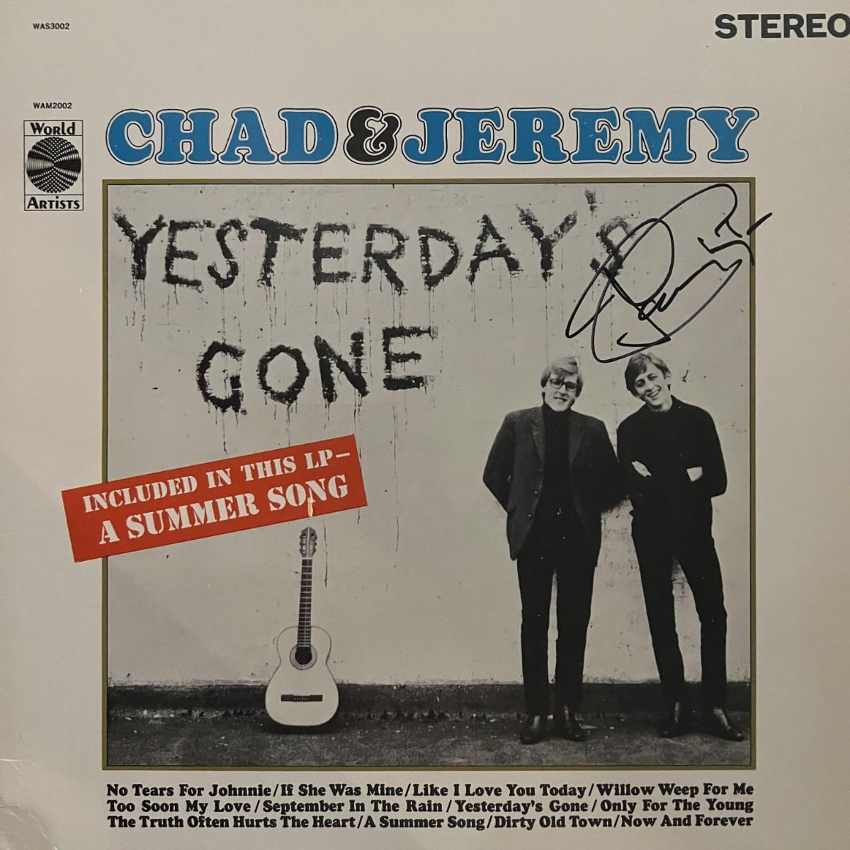 Chad & Jeremy Yesterday's Gone signed album | EstateSales.org