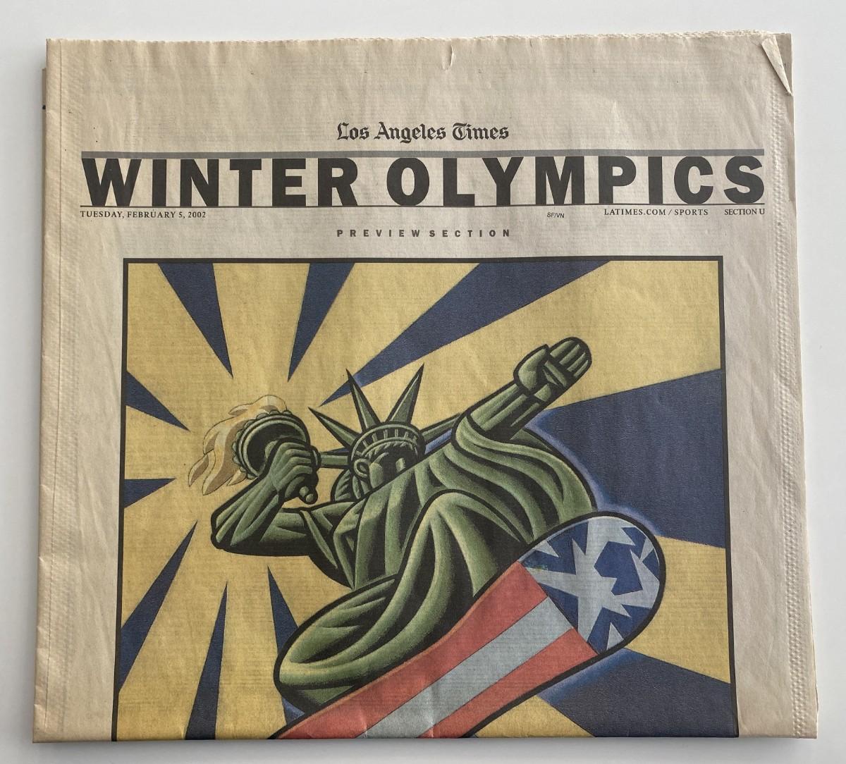 Los Angeles Times original 2002 Winter Olympics vintage newspaper ...