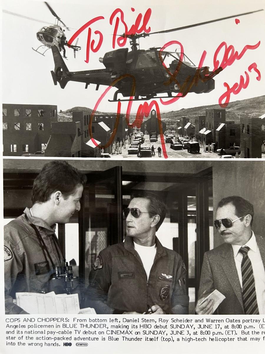 Blue Thunder Roy Scheider signed movie photo | EstateSales.org