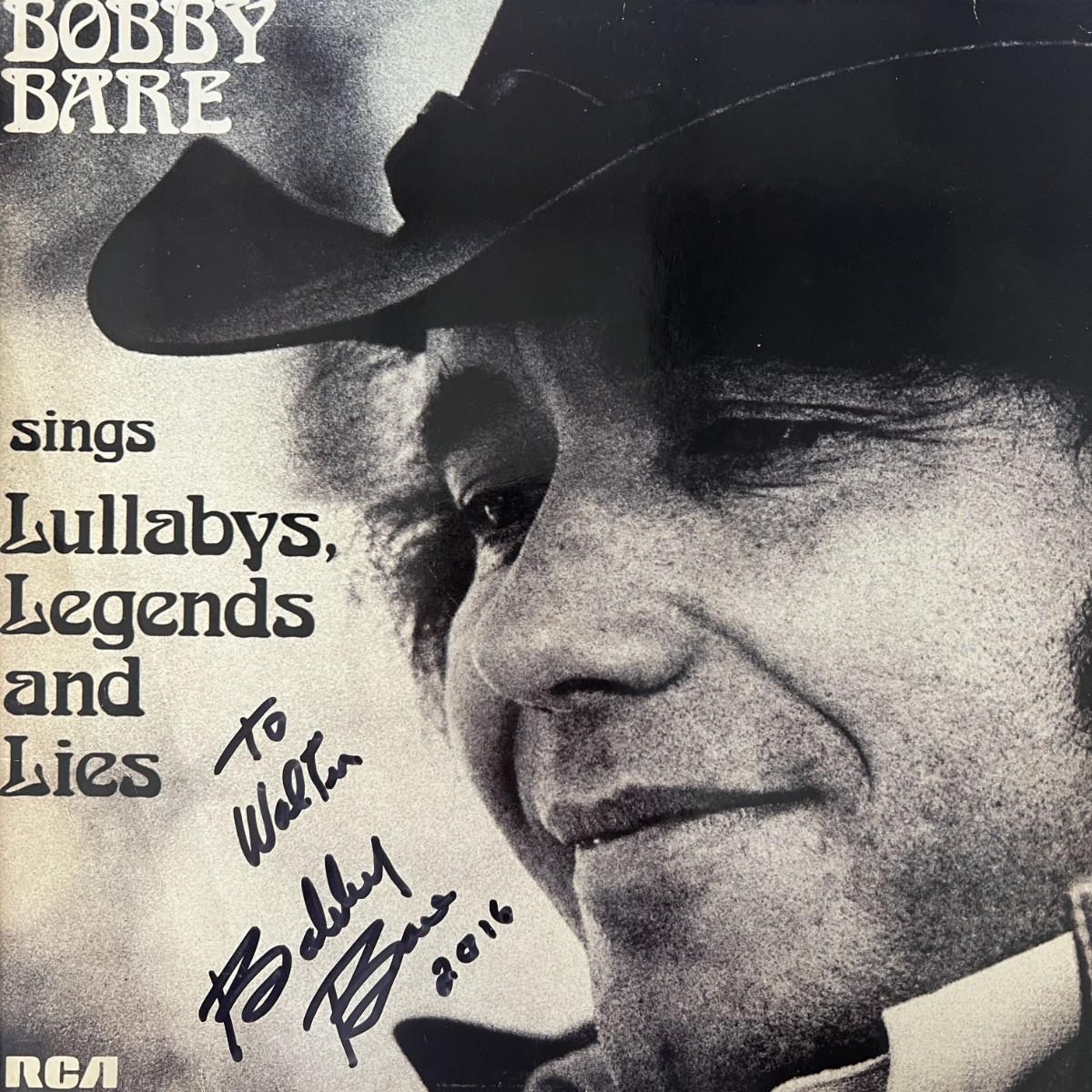 Bobby Bare Lullabys, Legends and Lies signed album | EstateSales.org
