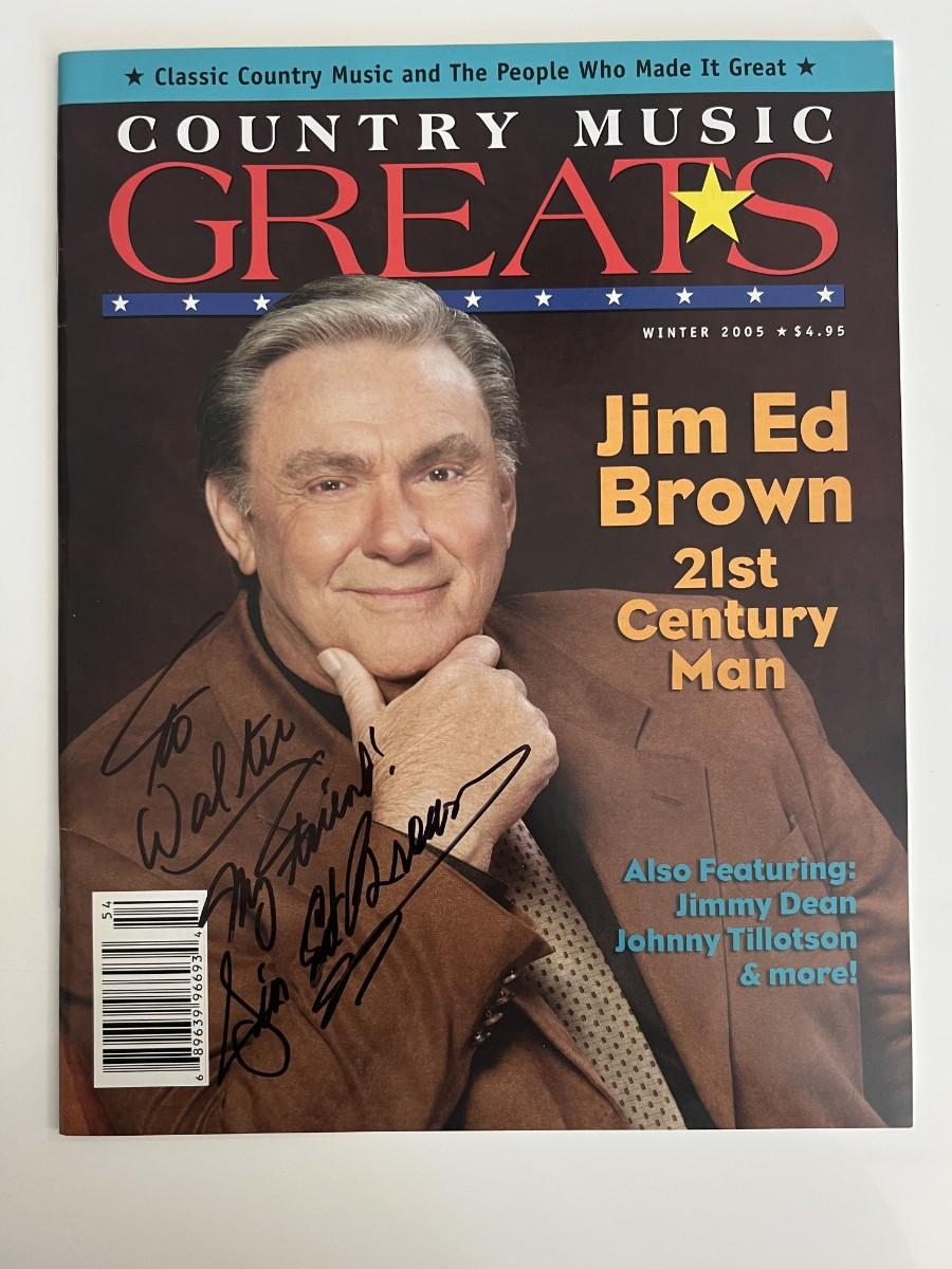 Jim Ed Brown signed magazine | EstateSales.org