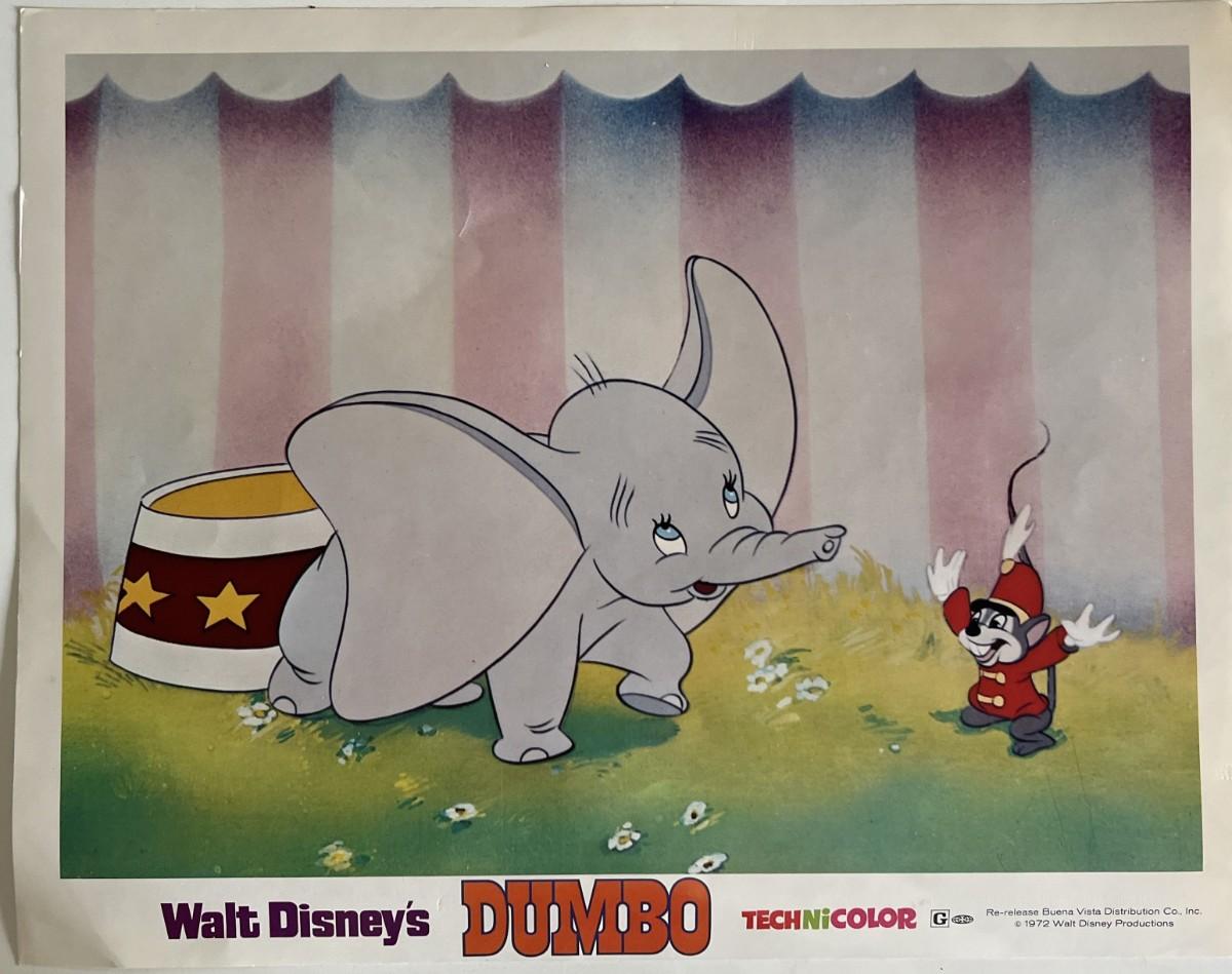 Walt Disney's Dumbo 1972 original vintage lobby card | EstateSales.org
