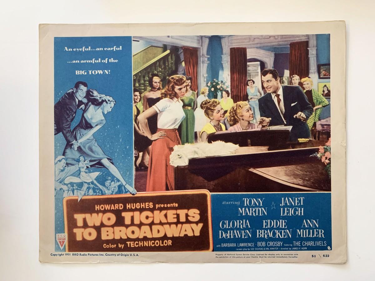Two Tickets to Broadway original 1951 vintage lobby card | EstateSales.org