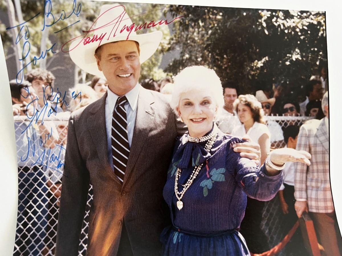 Larry Hagman And Mary Martin Signed Photo