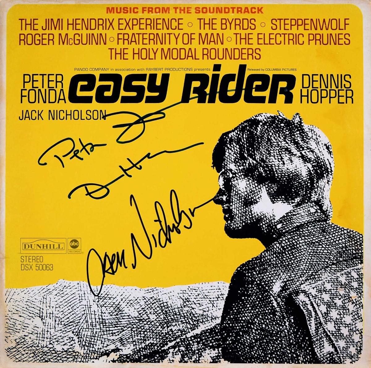 Easy Rider signed Original Motion Picture Soundtrack album ...