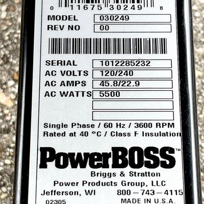 BRIGGS & STRATTON ~ Power Boss ~ 5500 Watts Portable Generator ...