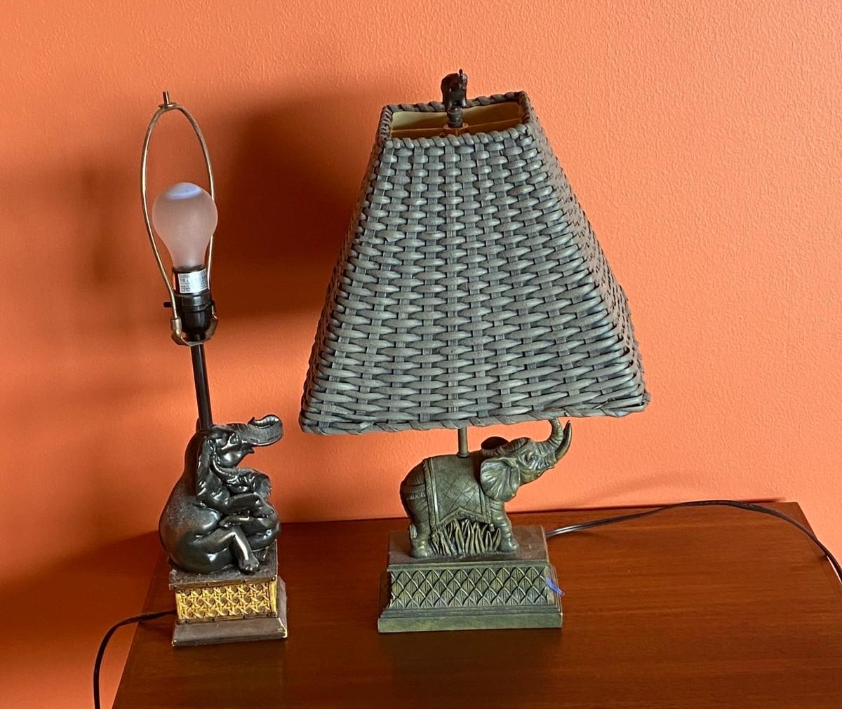 Pair of elephant lamps | EstateSales.org
