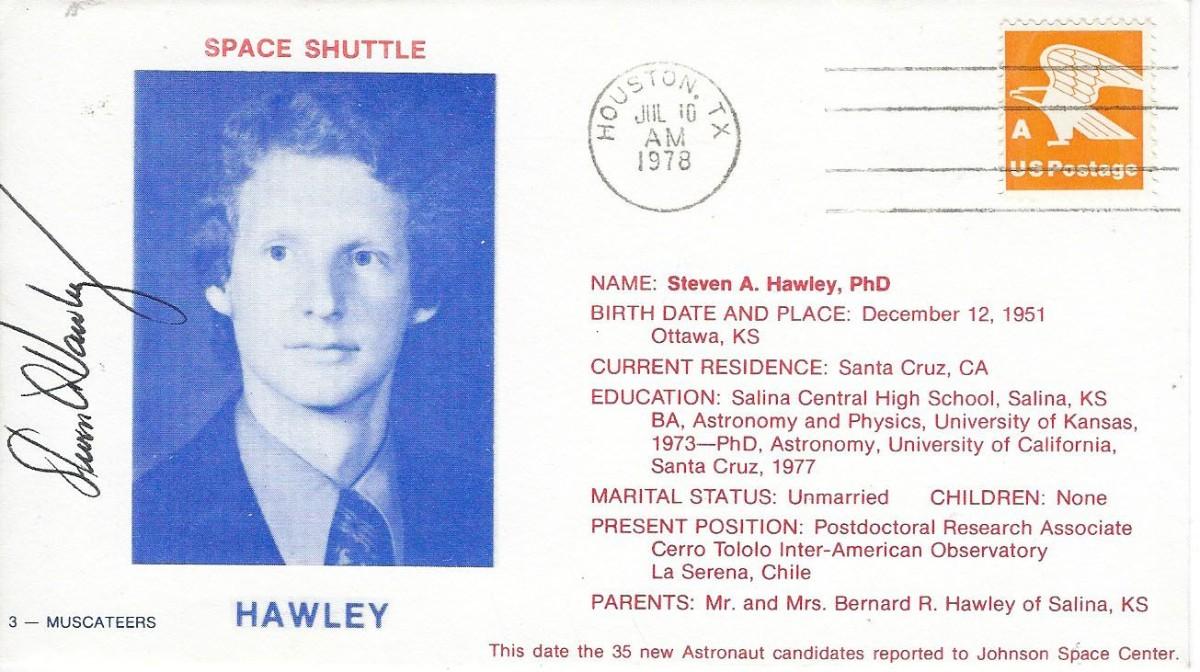 Steven Hawley signed 1978 Space Shuttle commemorative First Day Cover ...