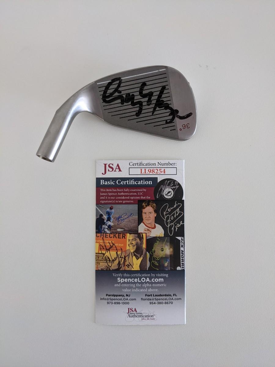 Caddyshack Cindy Morgan signed iron golf head-JSA | EstateSales.org