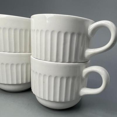 Lot of Ceramic Cappuccino Modern Design Coffee House Cups | EstateSales.org