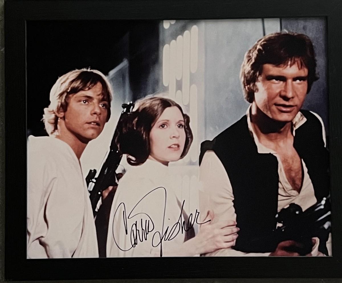 Star Wars Carrie Fisher signed photo | EstateSales.org