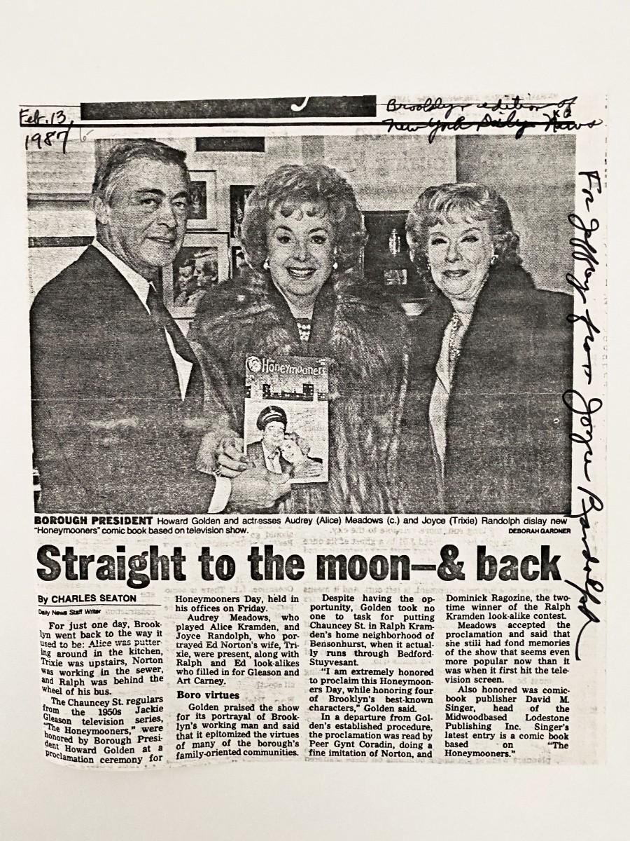 Joyce Randolph signed paper | EstateSales.org