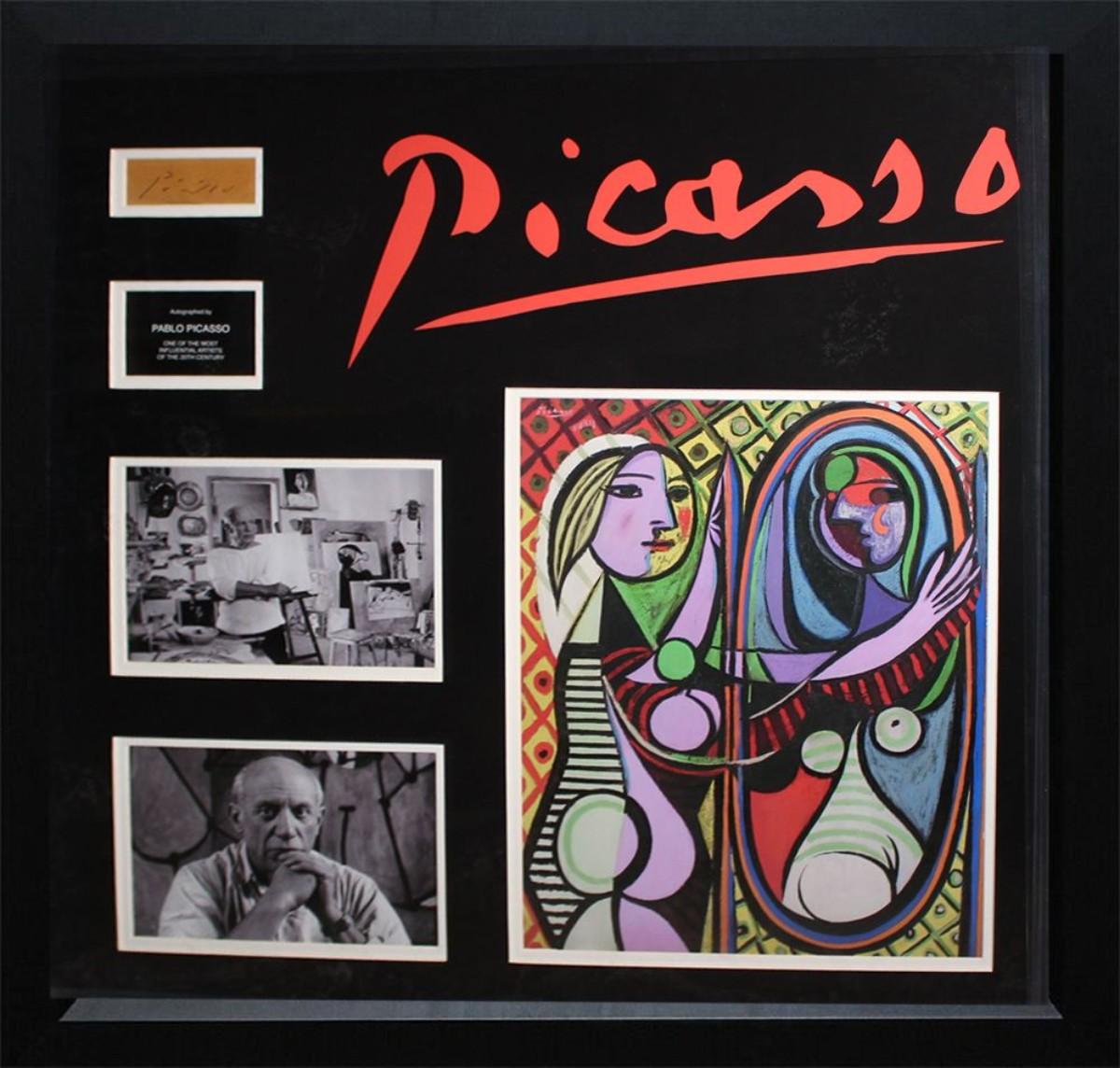 Pablo Picasso original signature and collage | EstateSales.org