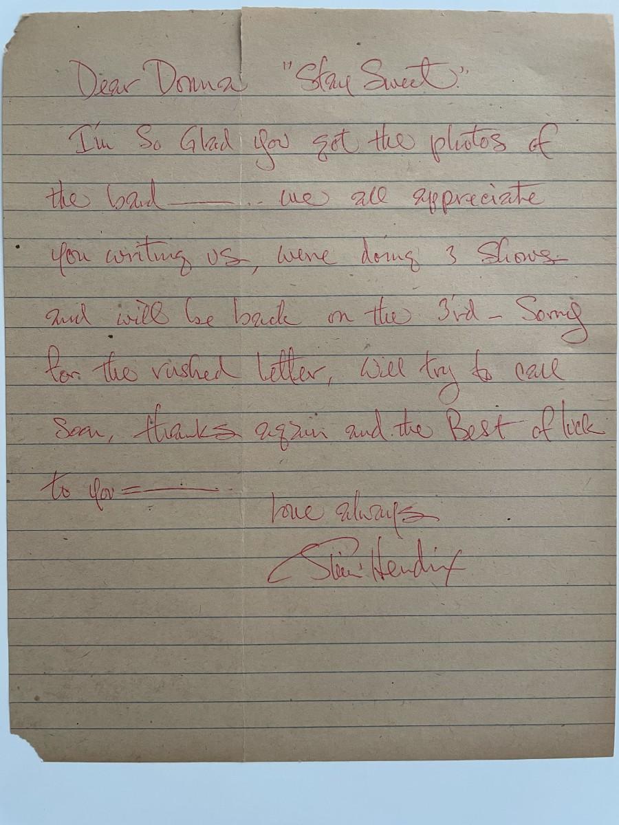 Jimi Hendrix handwritten signed letter | EstateSales.org