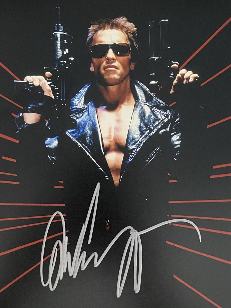Terminator Arnold Schwarzenegger signed movie photo | EstateSales.org