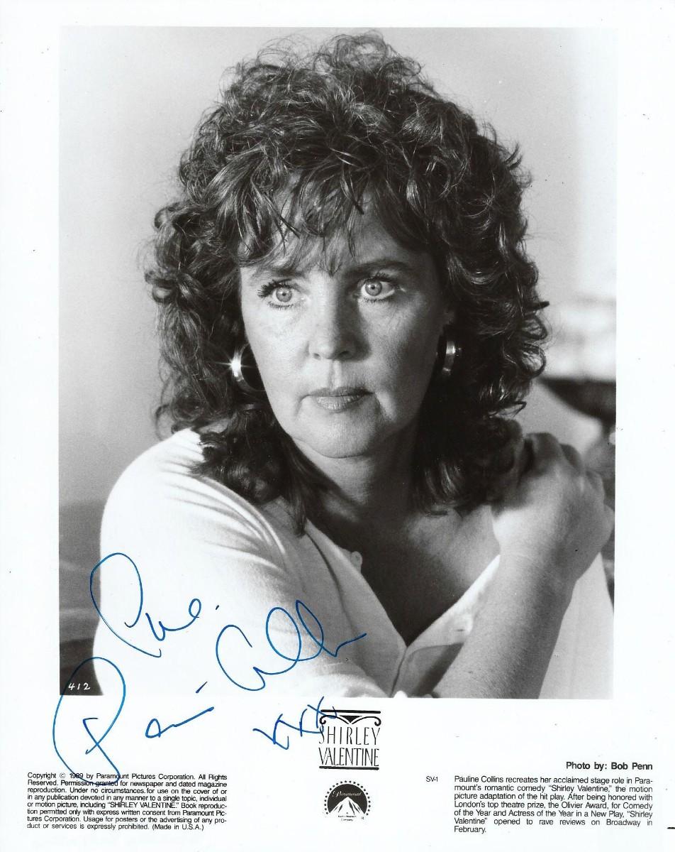 Shirley Valentine Pauline Collins signed movie photo | EstateSales.org