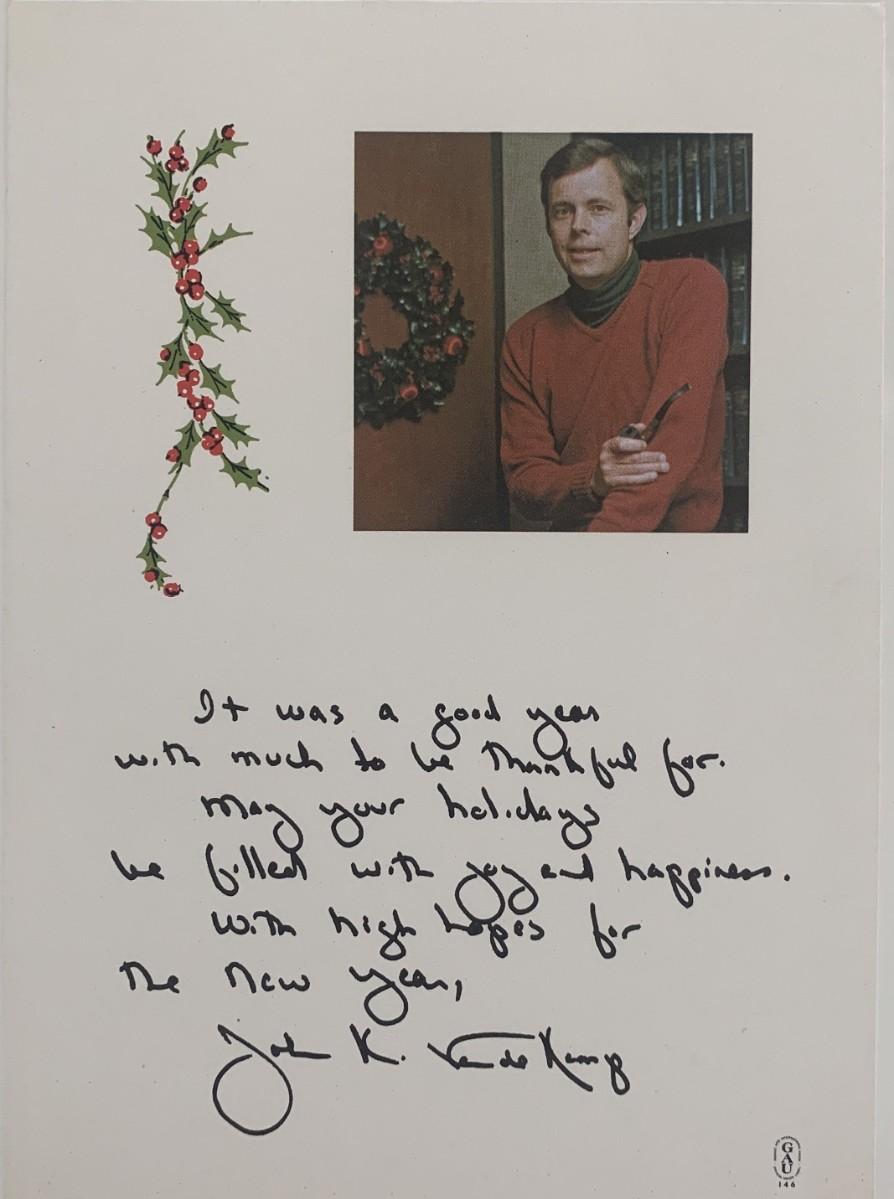 Attorney General John K. Van de Kamp signed Christmas card ...