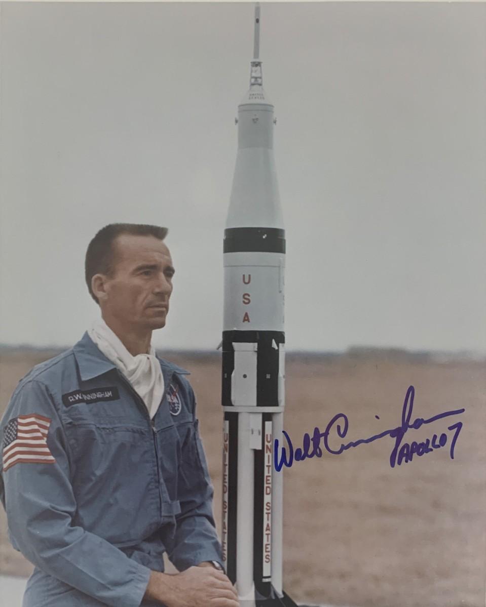 Walt Cunningham signed Apollo 7 photo. GFA Authenticated | EstateSales.org