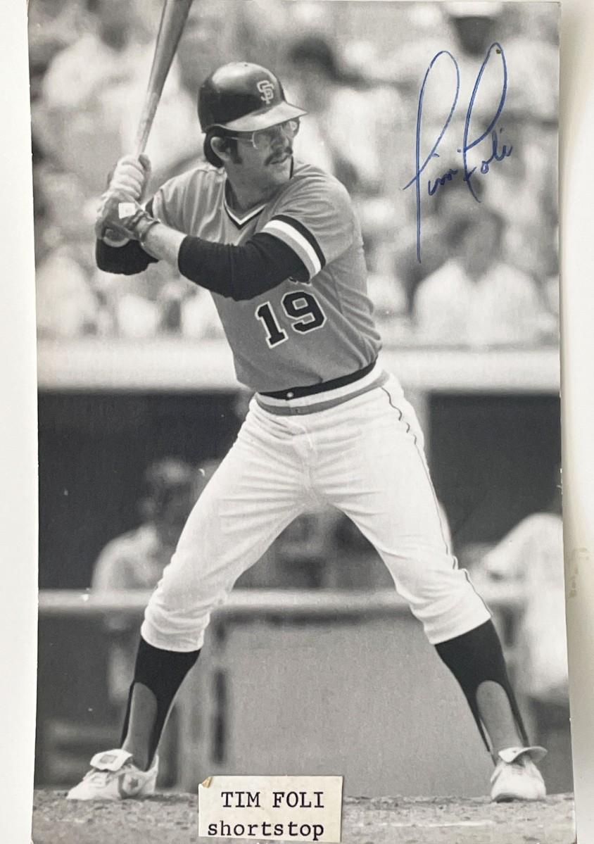 SF Giants Tim Foli signed photo | EstateSales.org