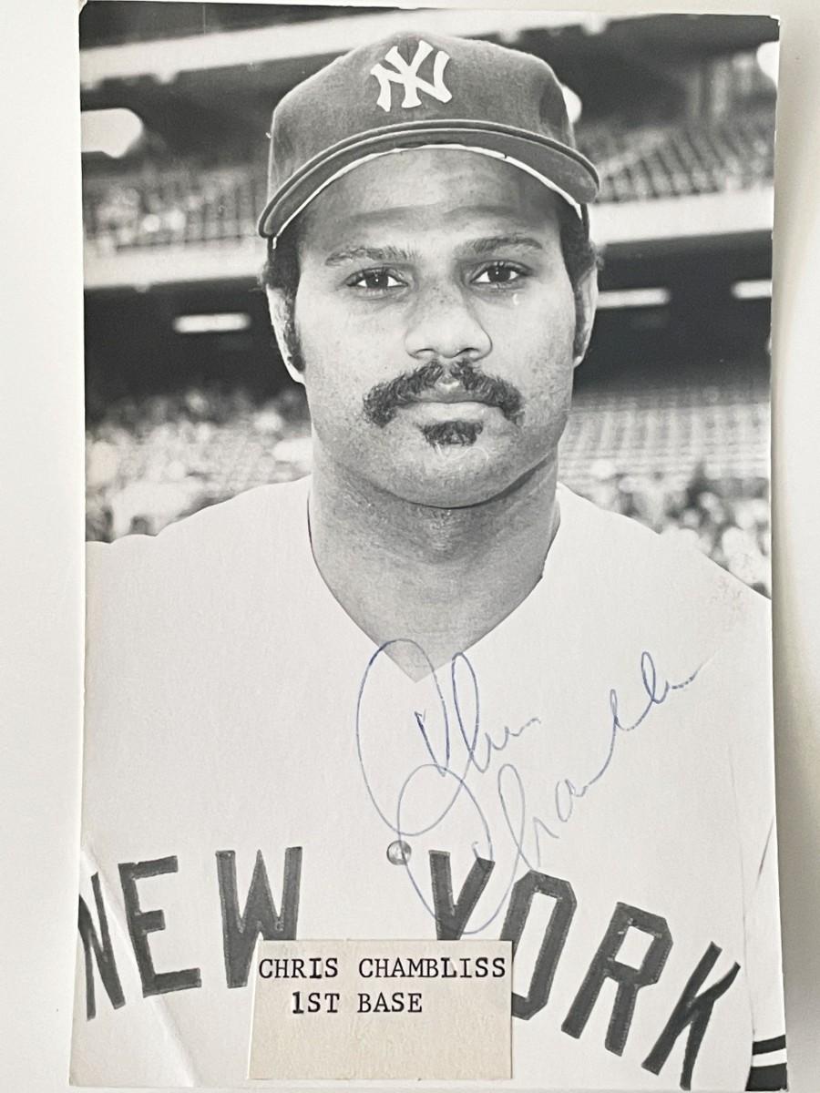 NY Yankees Chris Chambliss signed photo | EstateSales.org