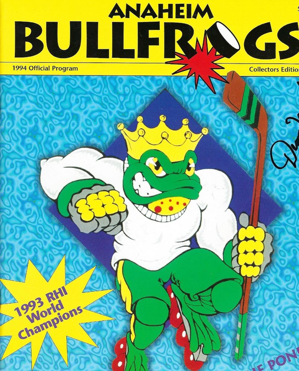 Anaheim Bullfrogs signed program | EstateSales.org