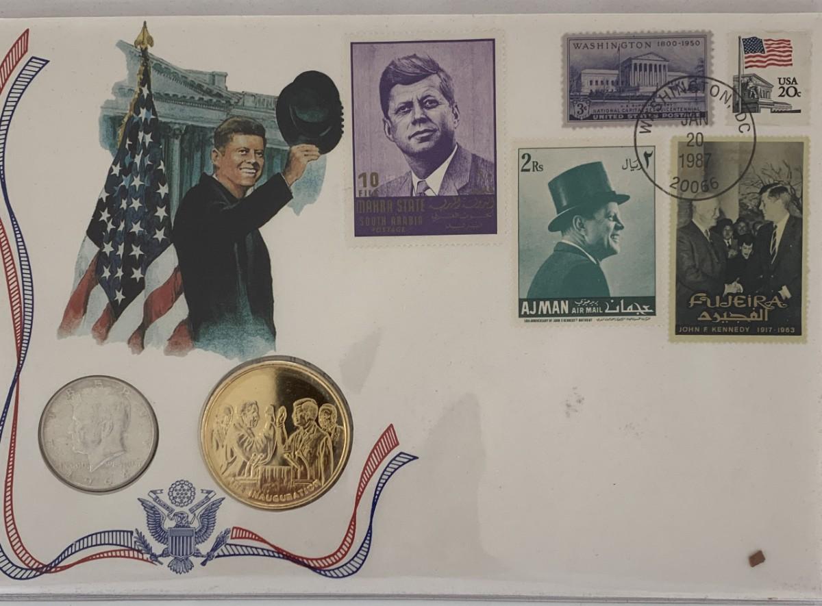 John F. Kennedy commemorative cover with coin | EstateSales.org