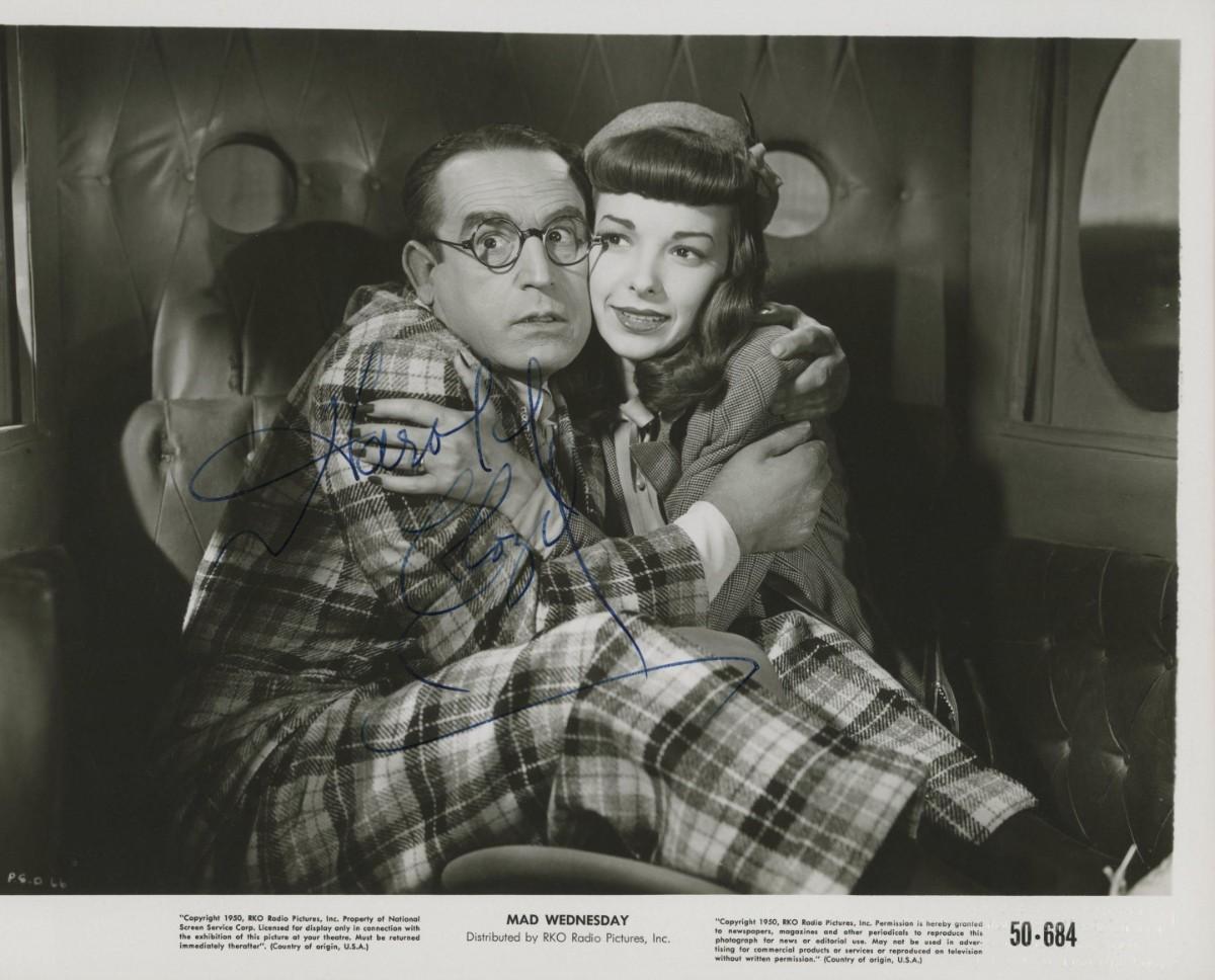 Mad Wednesday Harold Lloyd signed movie photo | EstateSales.org