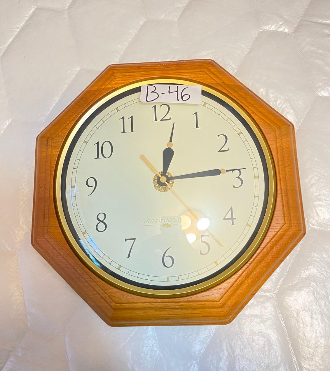 Oak Framed Octagon Clock | EstateSales.org