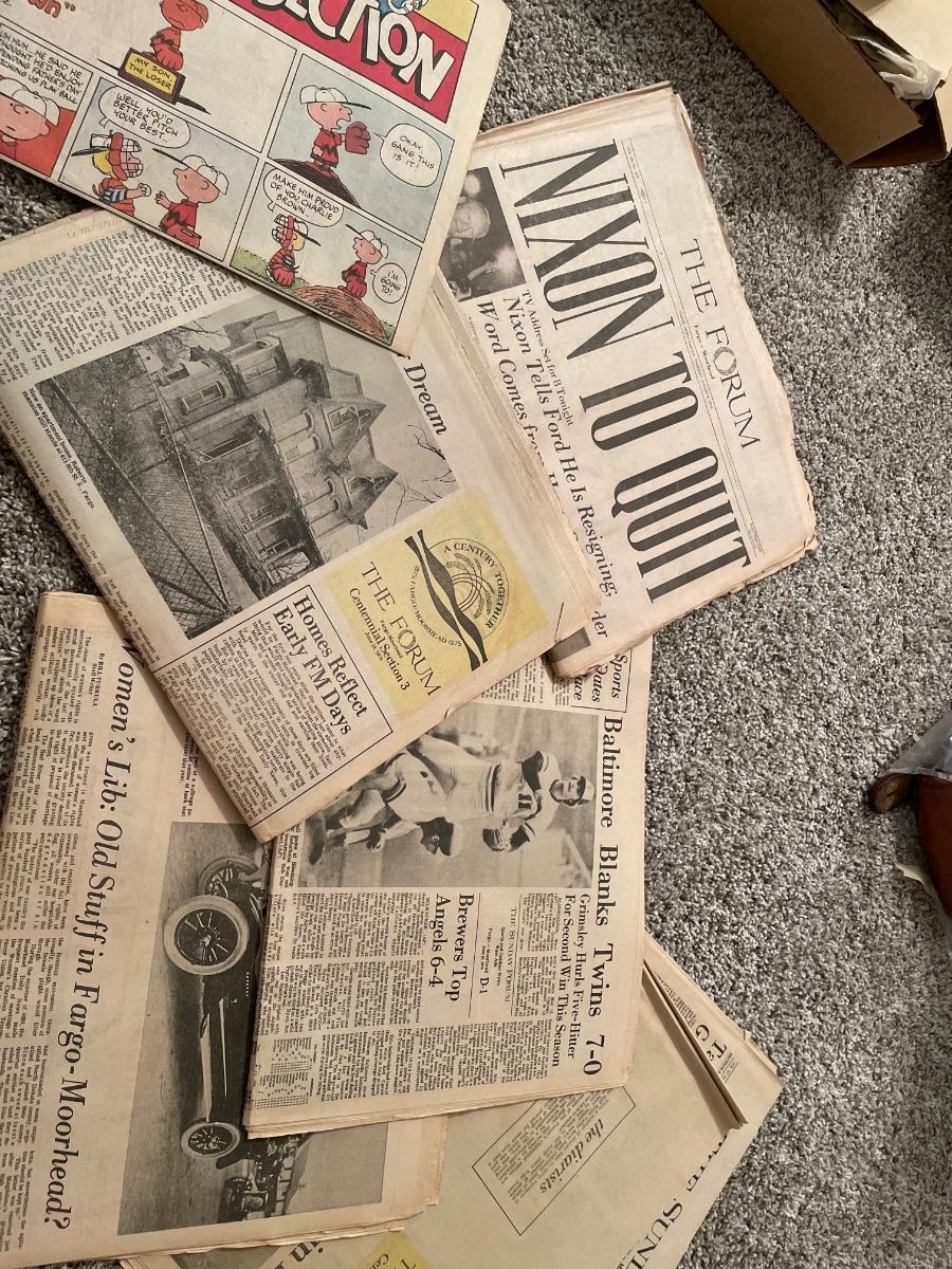 1975 Fargo Forum paper | EstateSales.org