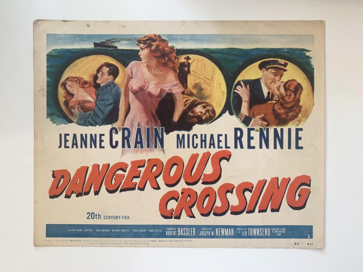 Dangerous Crossing original 1953 vintage lobby card on heavy card stock. 11x14 inches ...