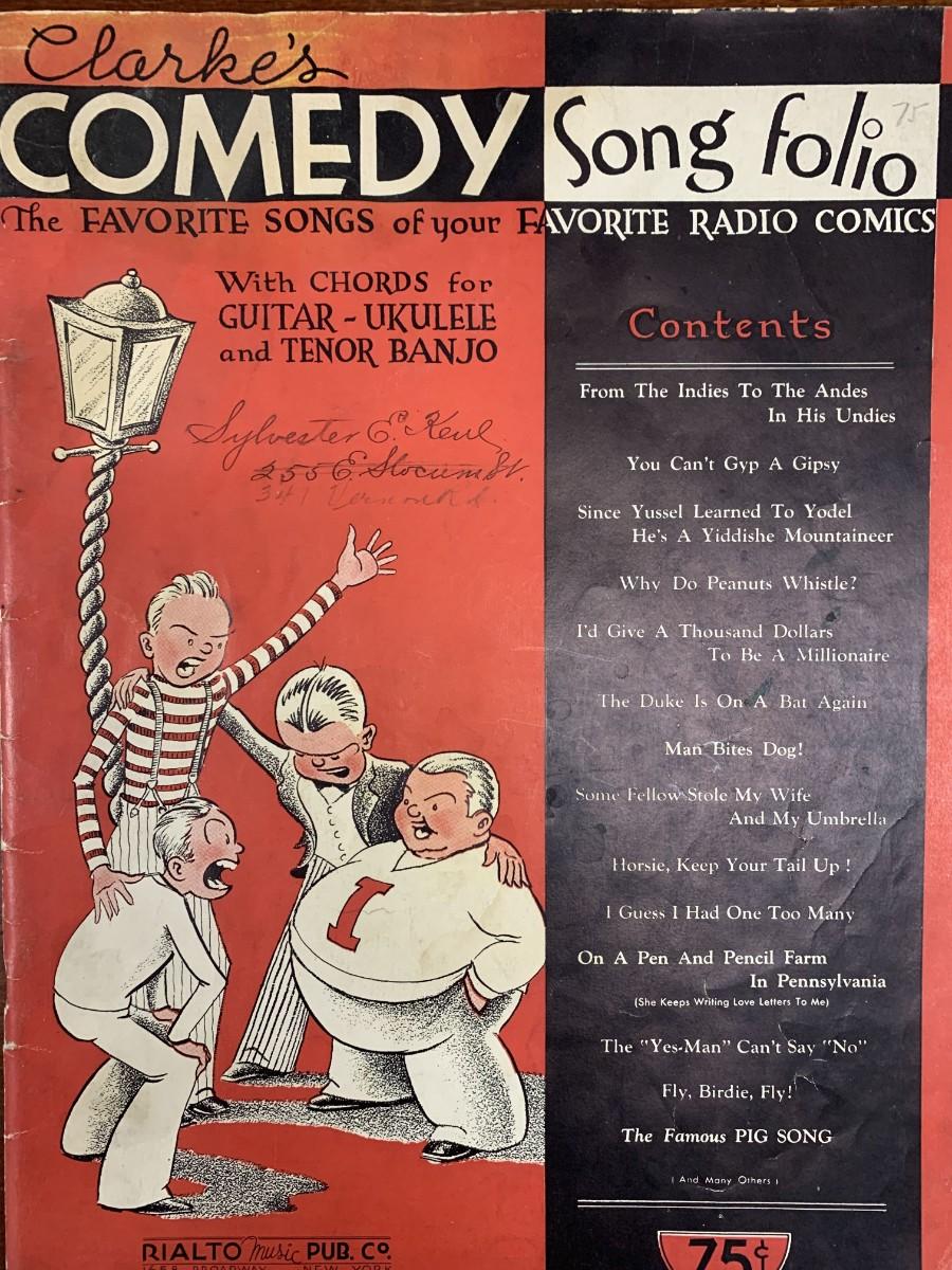 Comedy Song folio unsigned sheet music | EstateSales.org