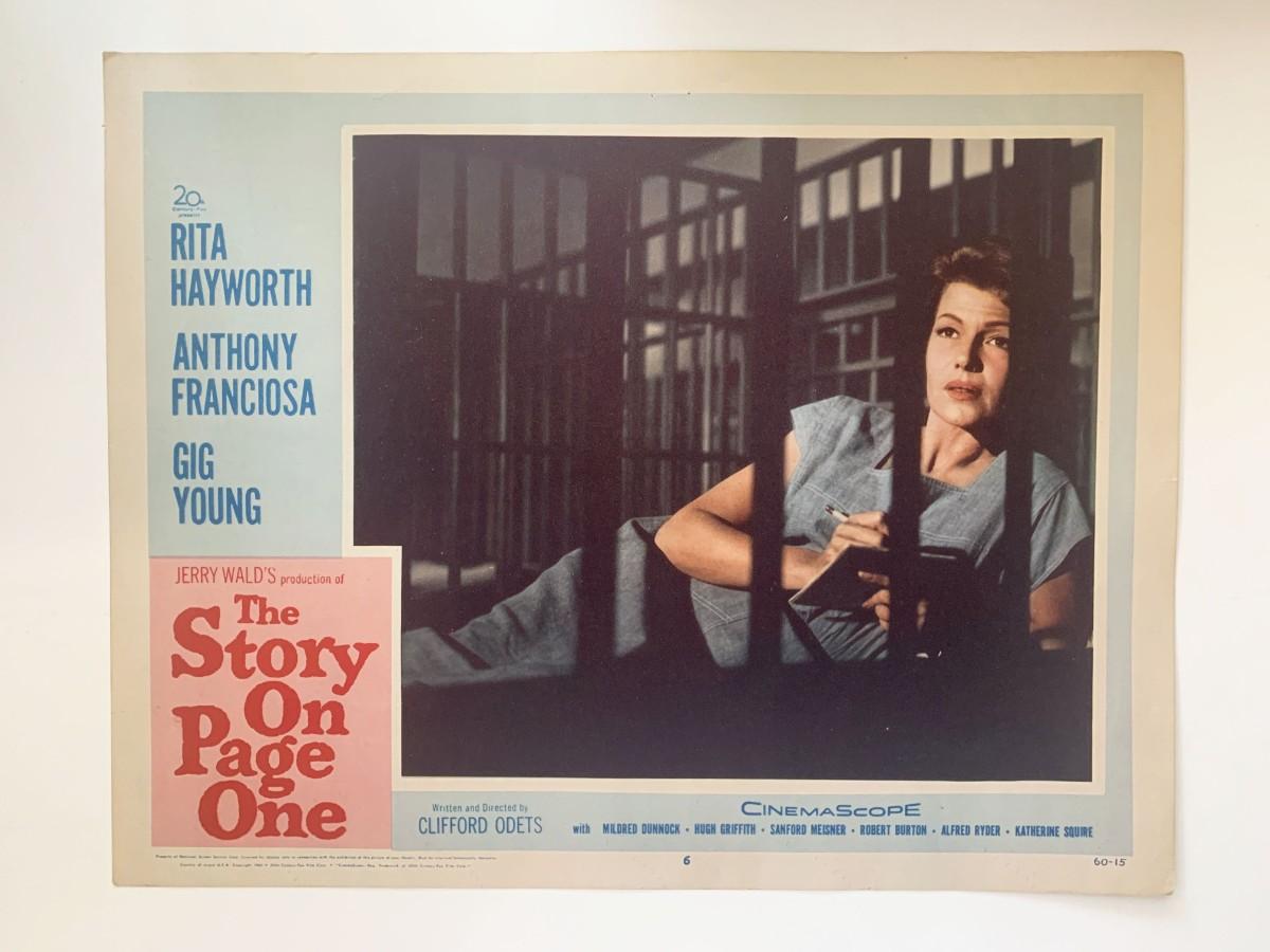 The Story on Page one original 1959 vintage lobby card. 11x14 inches ...