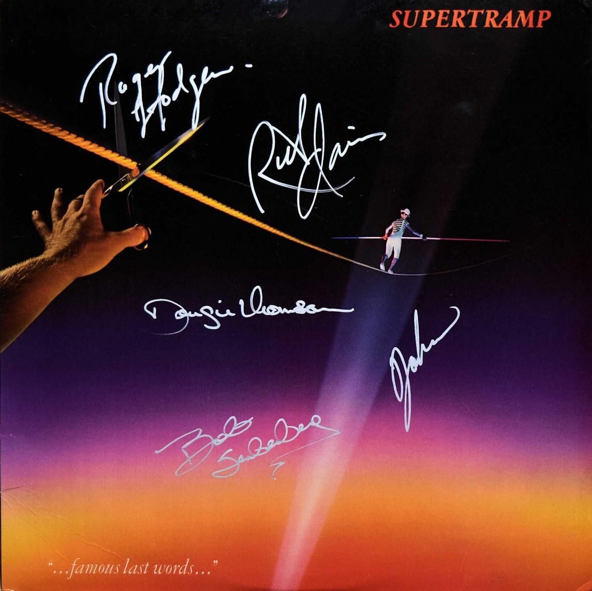 Supertramp signed Famous Last Words album | EstateSales.org
