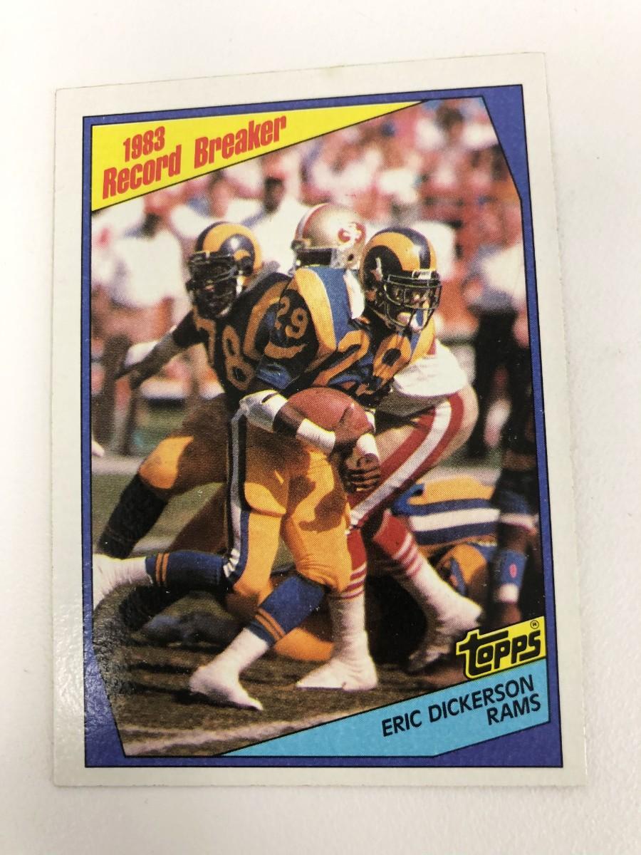 1984 Topps Eric Dickerson Rookie '83 Record Breaker Los Angeles Rams #1 ...