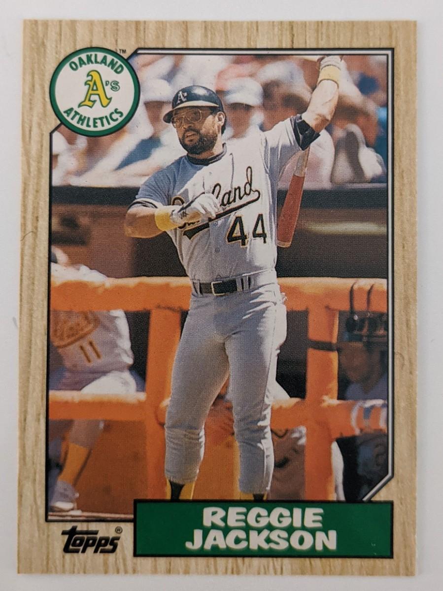 Reggie Jackson Baseball Trading Card - Topps #52T 1987 | EstateSales.org