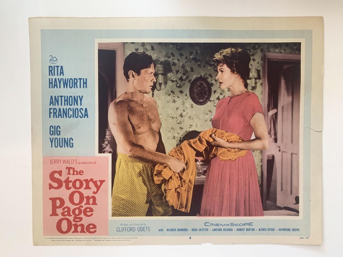 The Story on Page one original 1959 vintage lobby card. 11x14 inches ...