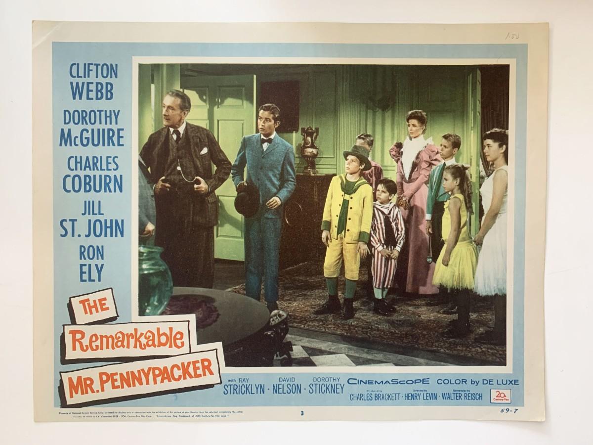 The Remarkable Mr. Pennypacker original 1959 vintage lobby card. 11x14 ...