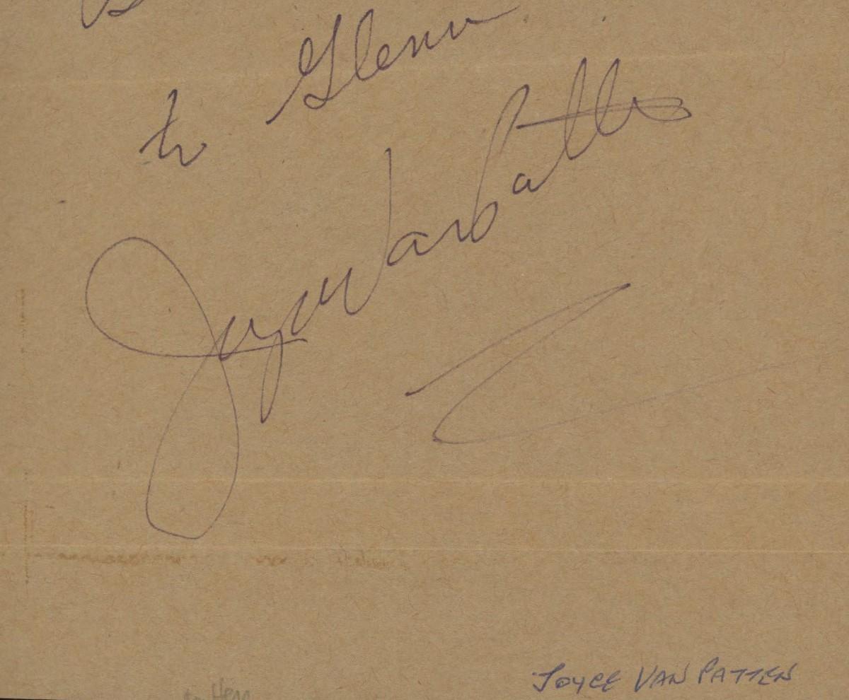 Joyce Van Patten signature cut | EstateSales.org