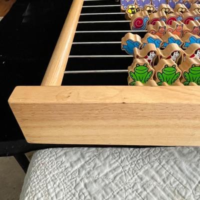 WOODEN ANIMAL ABACUS WITH PLUSH BEAR | EstateSales.org