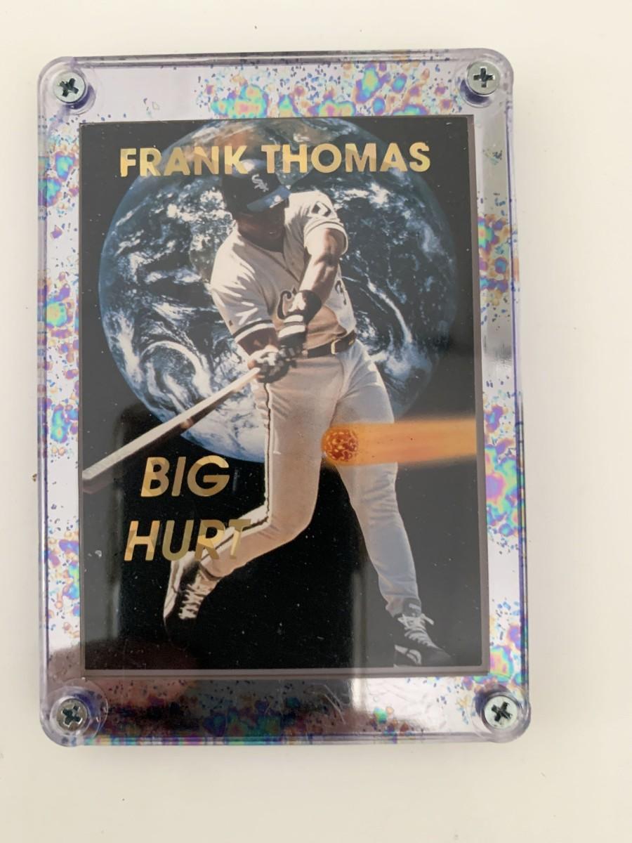 Frank Thomas Big Hurt Framed Baseball Card | EstateSales.org