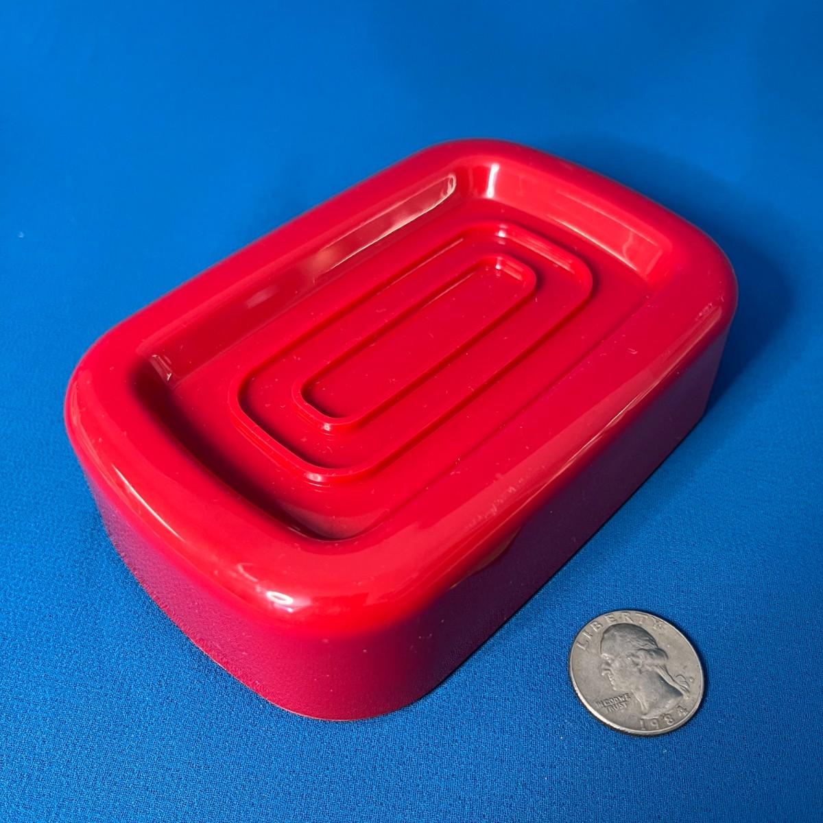 RED PLASTIC SOAP DISH 5 1 4 WIDE EstateSales RED PLASTIC SOAP DISH 5 1 4 WIDE EstateSales